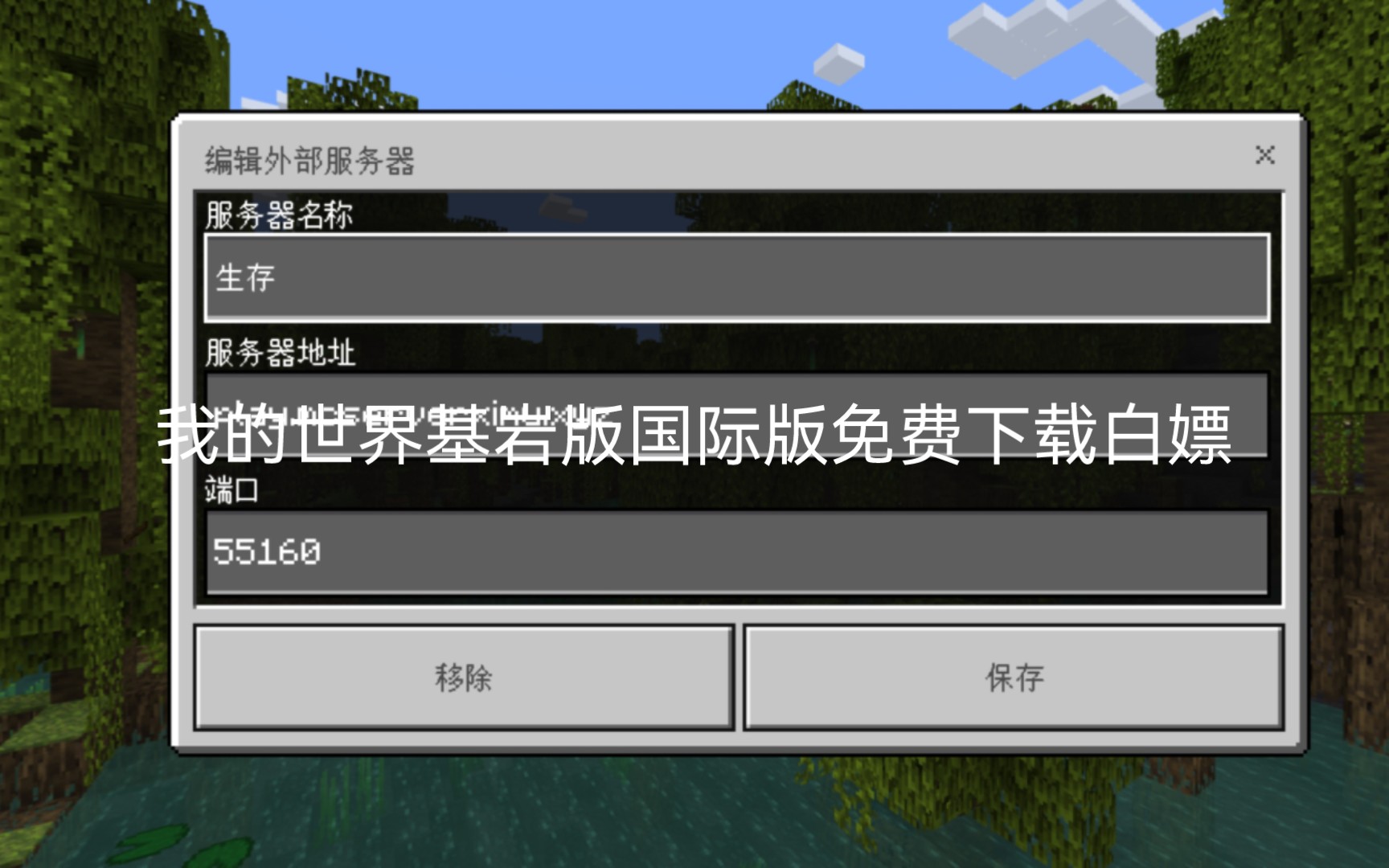 我的世界基岩版国际版手机版免费下载白嫖