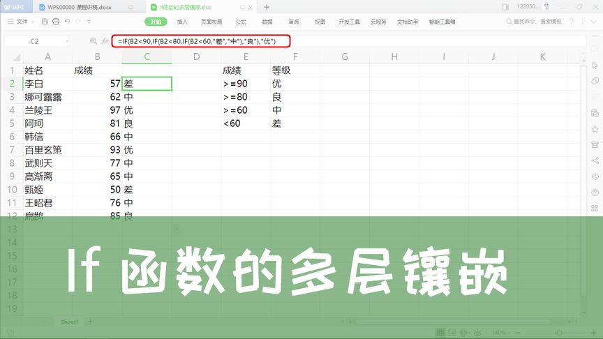 多层IF函数镶嵌使用,别晕,逻辑清晰了就不难!