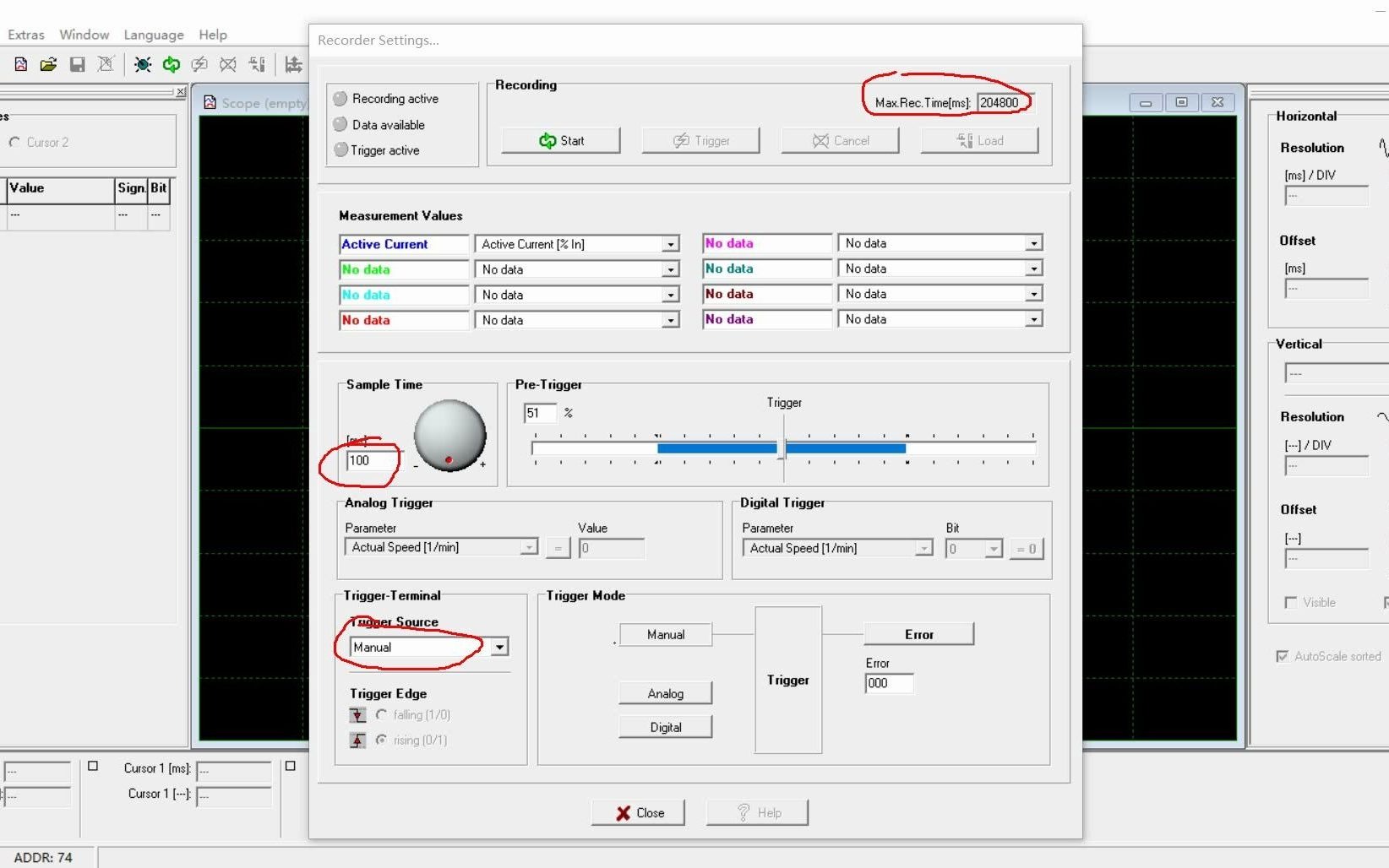 SEW SCOPE 数据记录功能