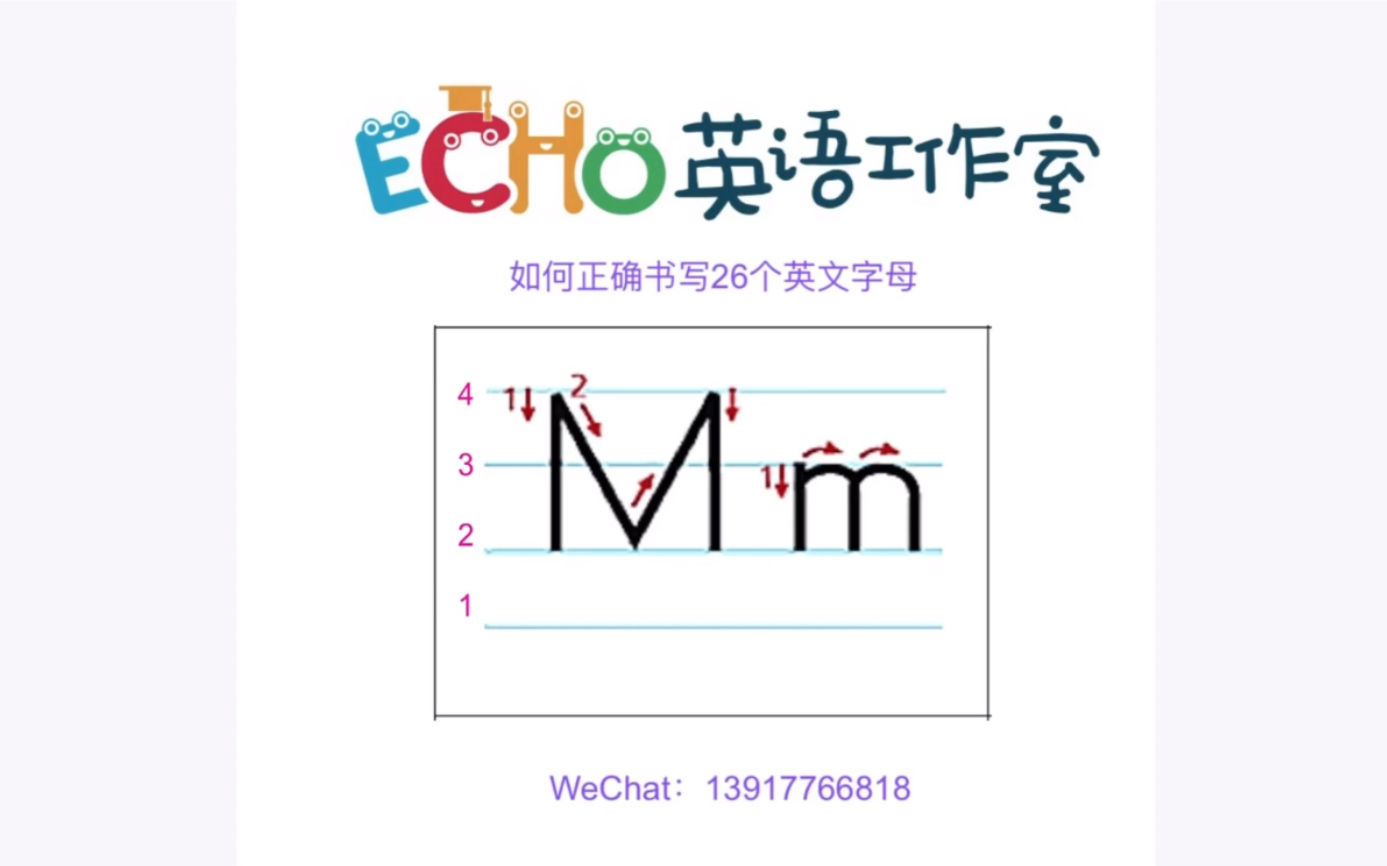 如何正确书写新版26个字母——Mm