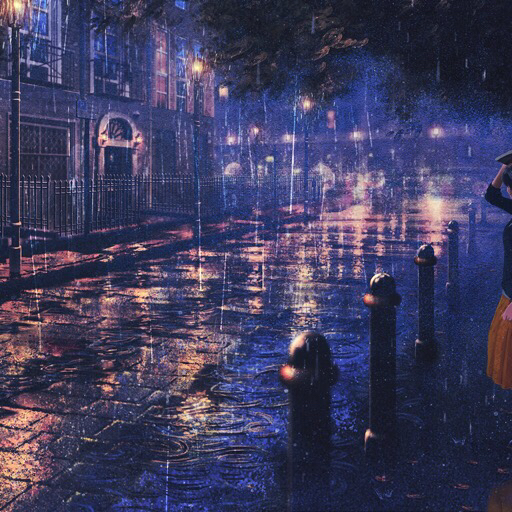 夜空与流星雨 