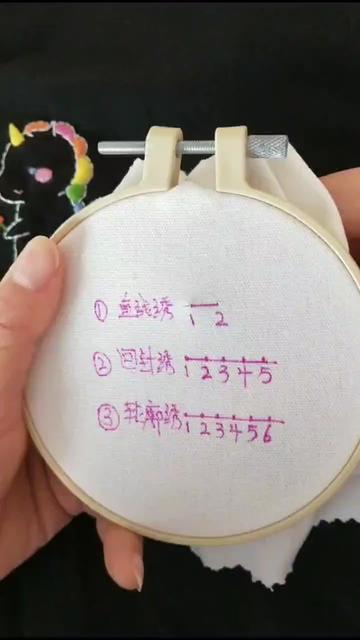 刺绣基础版针法,别再说不会了,很详细容易学会刺绣针法针法教程
