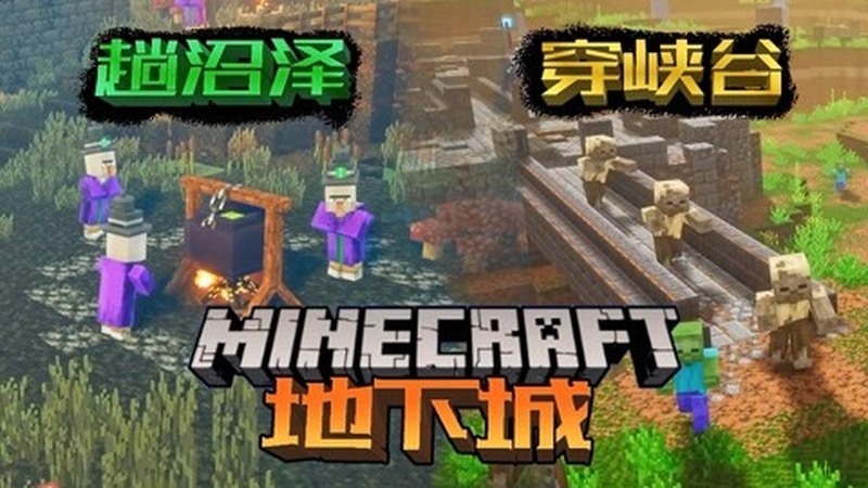 趟沼泽,穿峡谷!我的世界:地下城