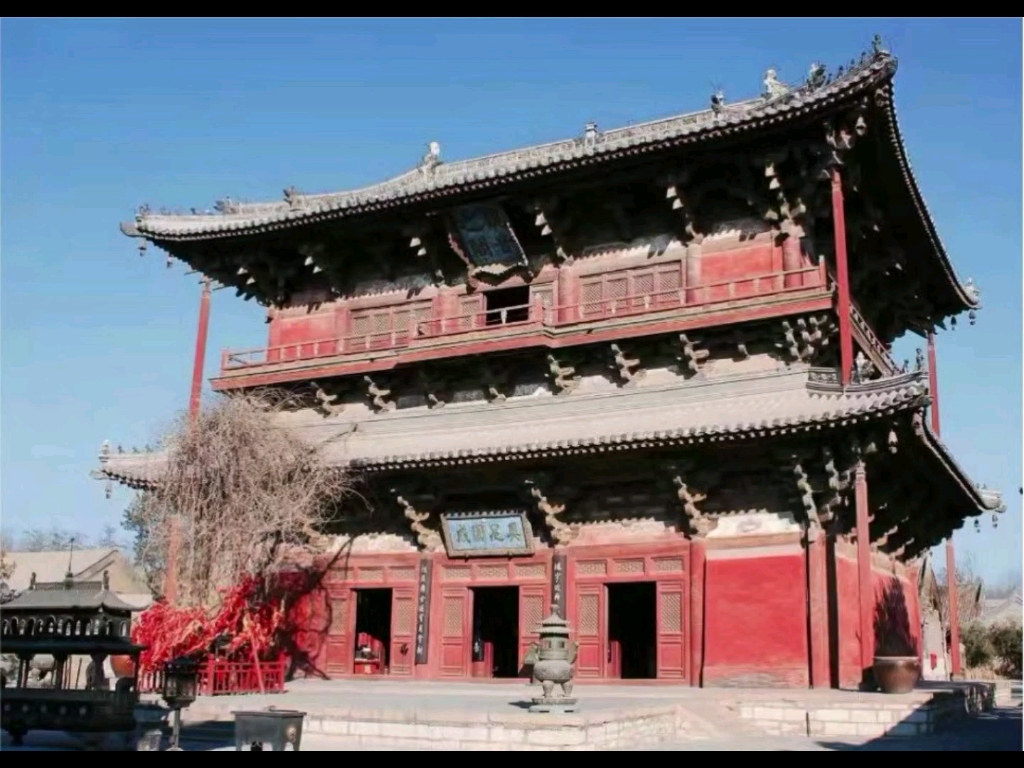中国古建解析图片分享之-独乐寺观音阁整体梁架支撑结构,面阔和进深...