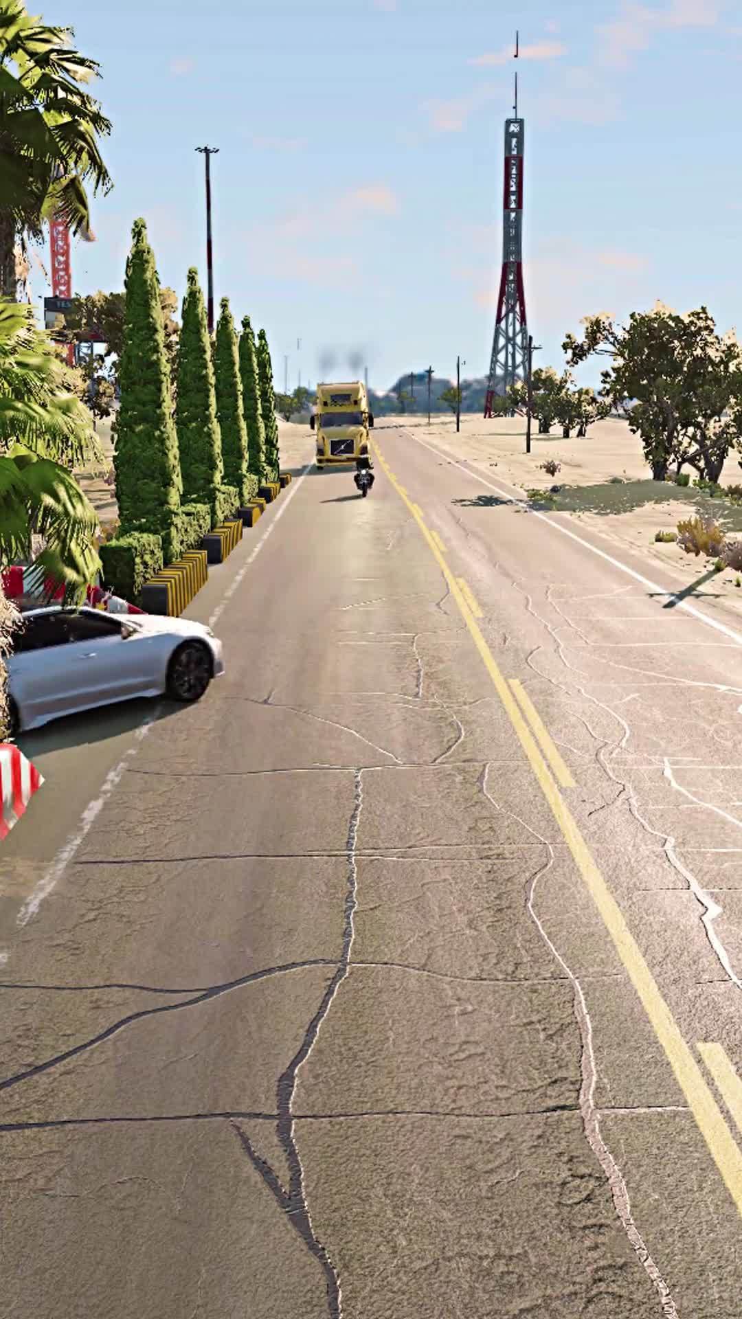 真实的高速公路车祸 #车祸模拟 #开车注意安全