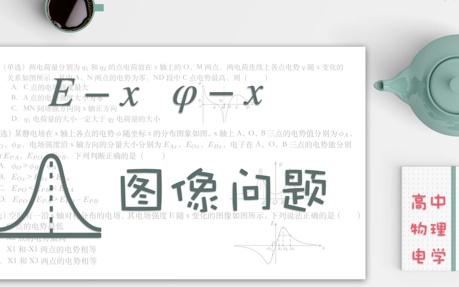 【高中物理电学】E-x ø-x图像问题 电场强度 电势 图像 静电场刷题 ...