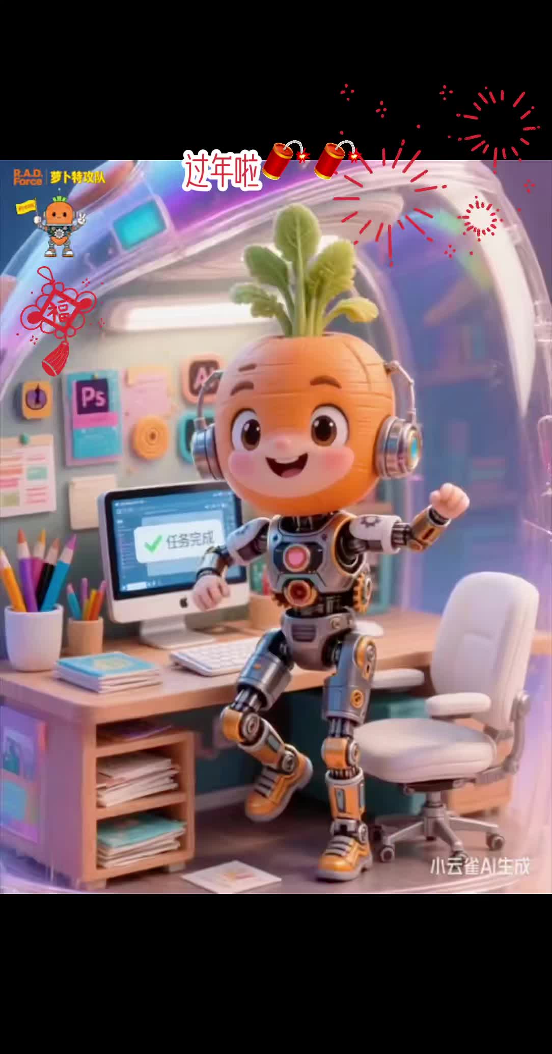 过年啦ߧ�ߧ�ߧ�ߧ�ߧ�ߧ� #春节我在岗 #春晚机器人 #具身...