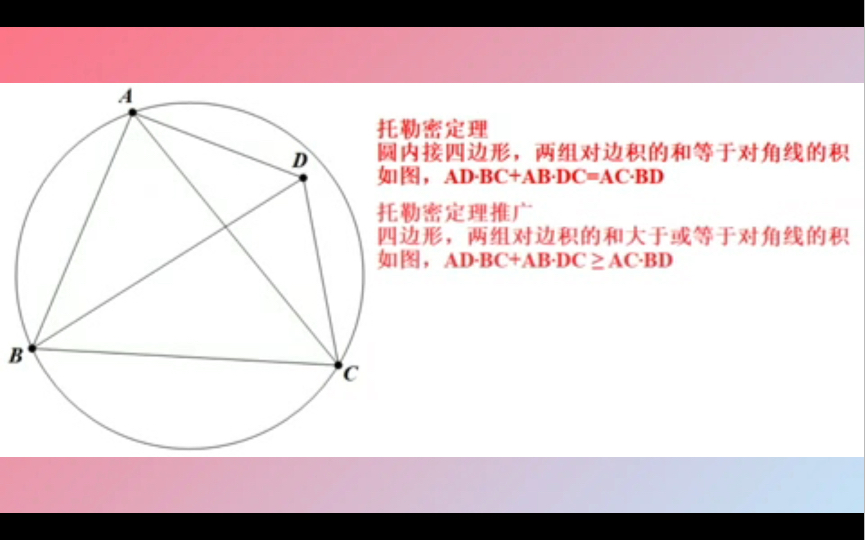 数学常识46,四边形托勒密定理