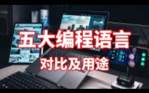 五大编程语言的对比及用途,学了这么久,这些你造吗?