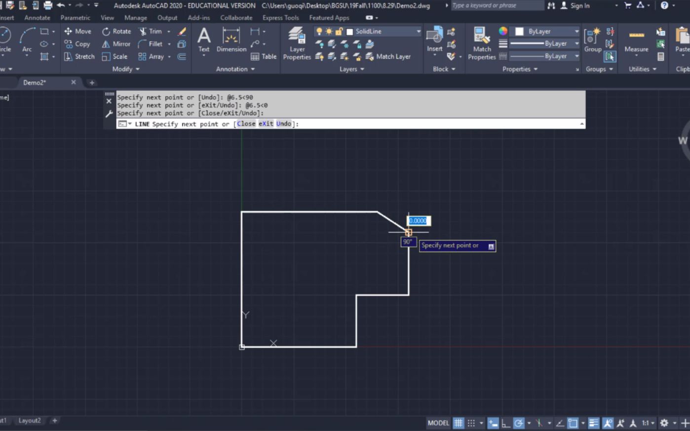 L1:画线 | 坐标输入 | 绝对坐标系 vs 相对坐标系 | 新手入门 | AutoCAD 从...