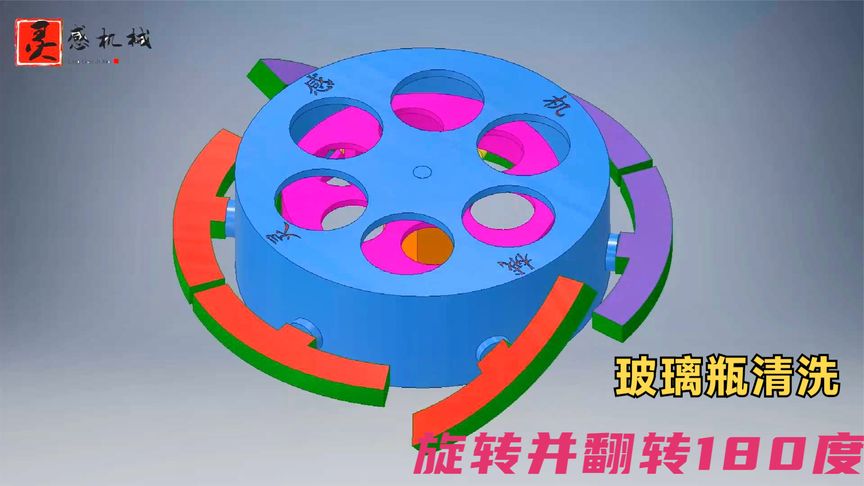 旋转并翻转180度的结构,视频末尾有实际应用案例