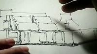 09 室内设计手绘表现技法 线描单体的练习(六)