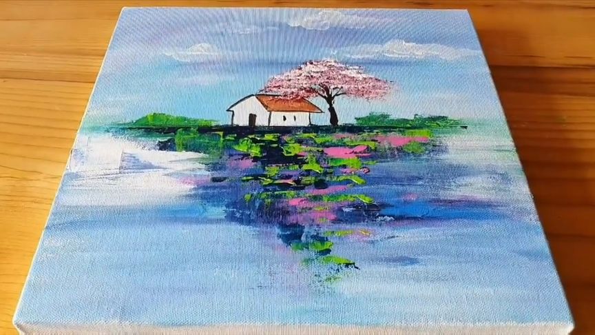 创意绘画教程，简单又漂亮的山水画！