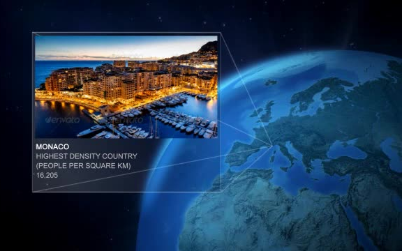 AE模板-全球地理信息介绍视频世界旅游景点名胜古迹介绍视频全球...