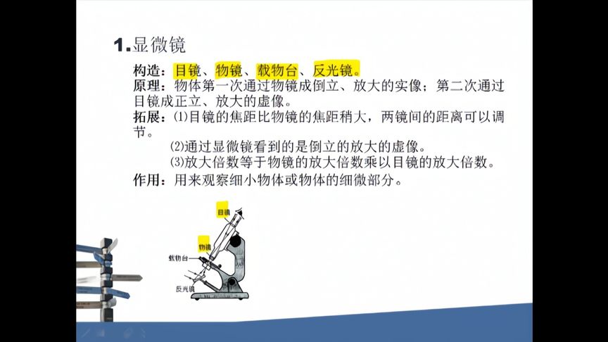 5.5显微镜和望远镜-知识点梳理