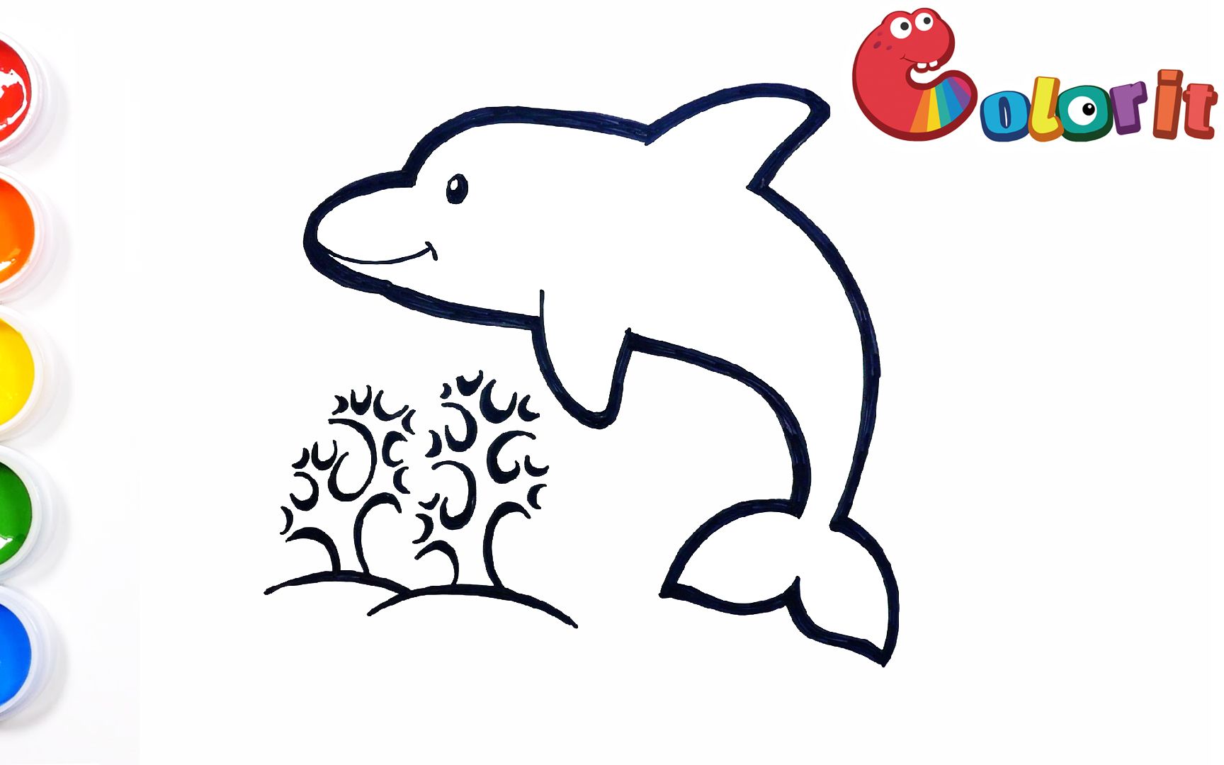 【简笔画】儿童简笔画:教你如何画一只可爱的小海豚