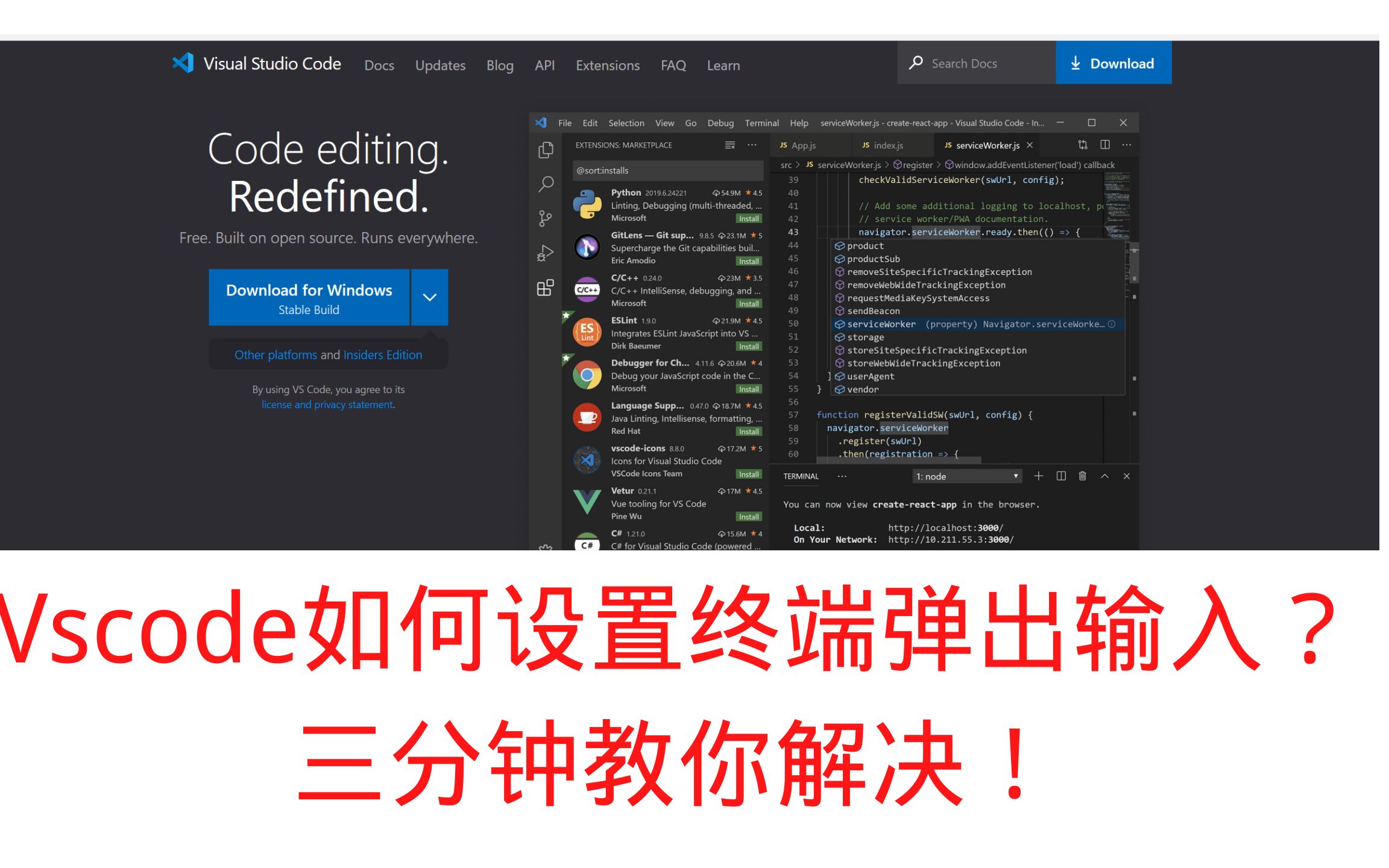 Vscode如何设置终端弹出输入? 三分钟教你解决!