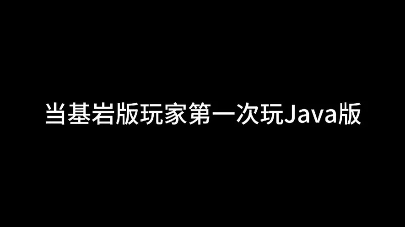我的世界 当基岩版玩家第一次玩Java版