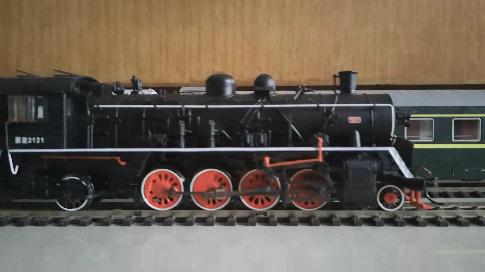 百万城解放型蒸汽机车模型动轮连杆的运动