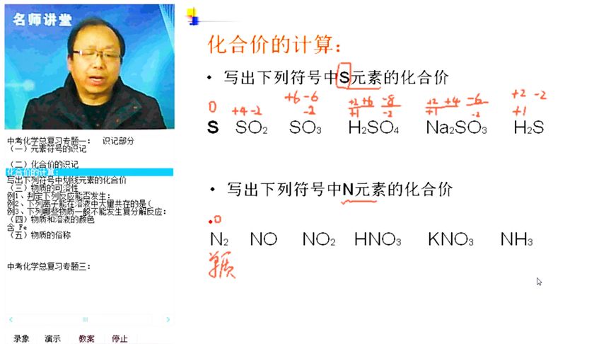 初三化学中考总复习(3),怎样计算化合价才不会出错?
