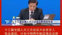 十三届全国人大三次会议发言人张业遂:计划今明两年制定修改法律17...