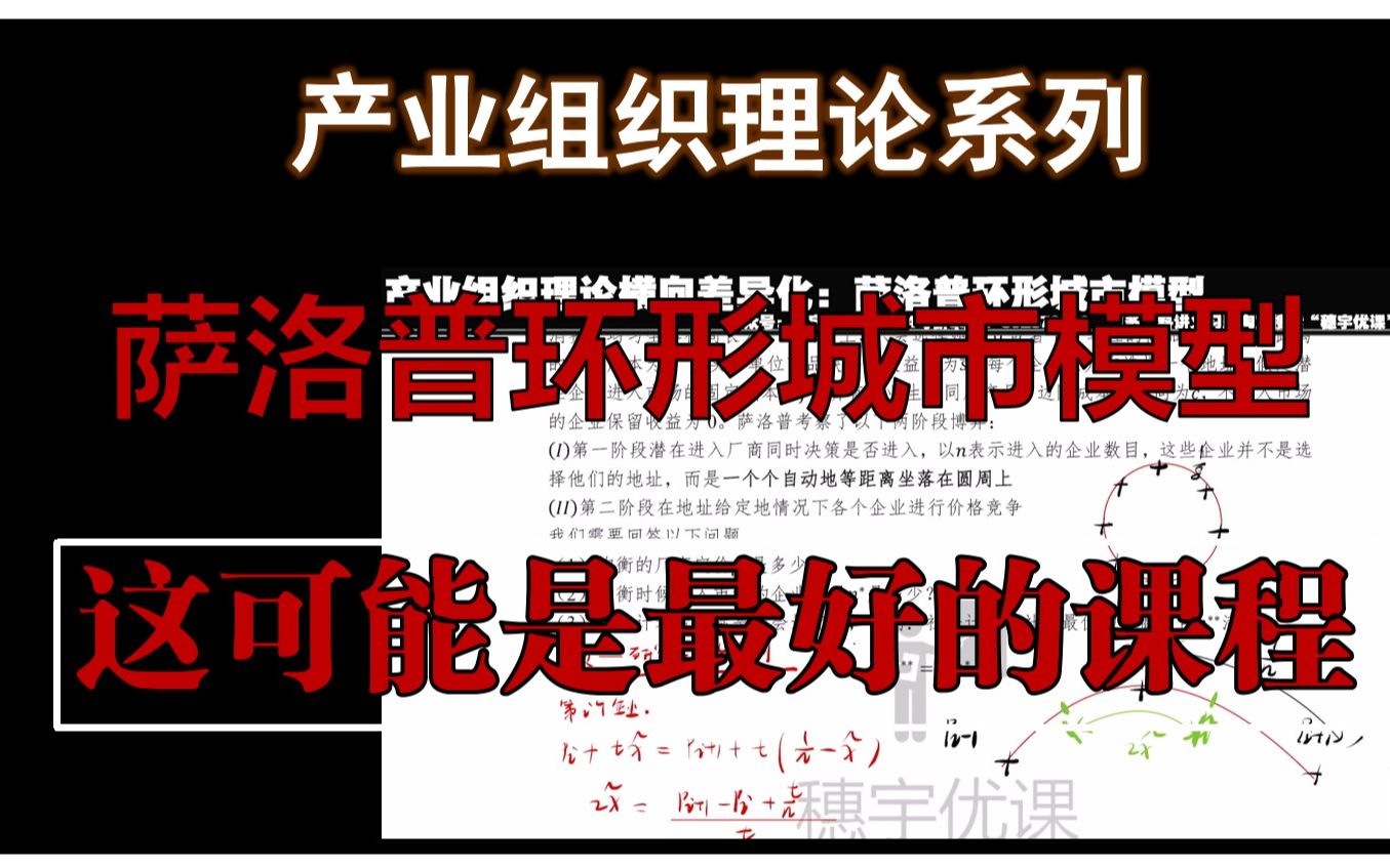 【产业组织理论】横向差异化:萨洛普环形城市模型 北大汇丰/ 北大软微...