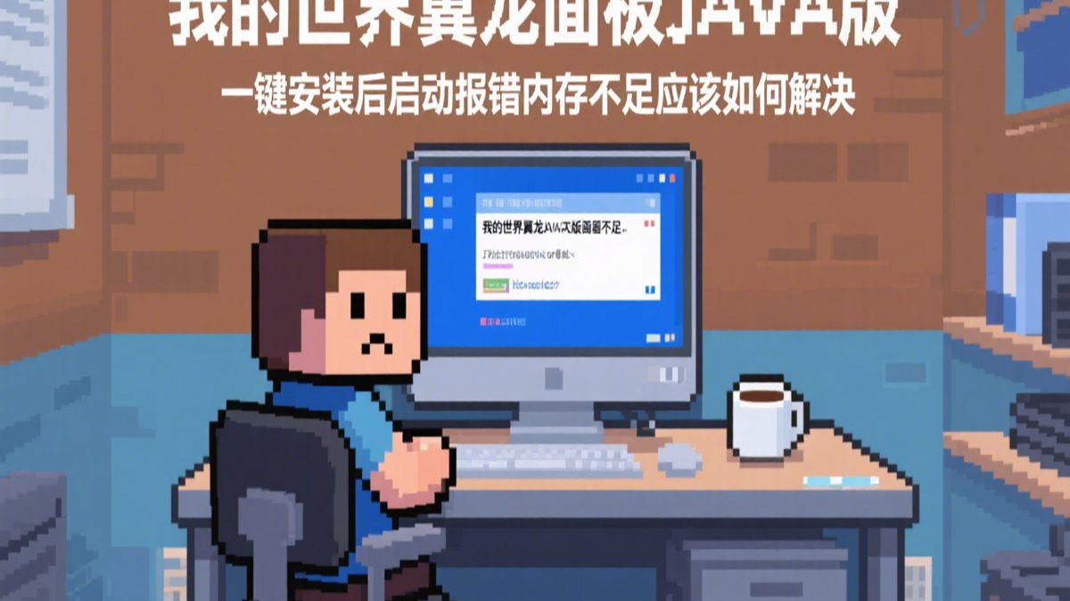 我的世界翼龙面板 JAVA 版启动报错 “内存不足”?3 步教你彻底解决!