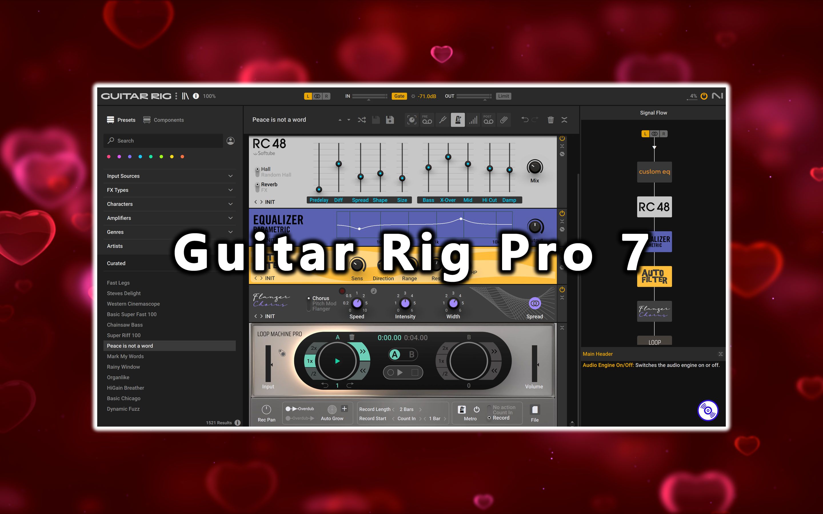 吉他效果器最新版Guitar Rig 7专业版的安装使用教程!