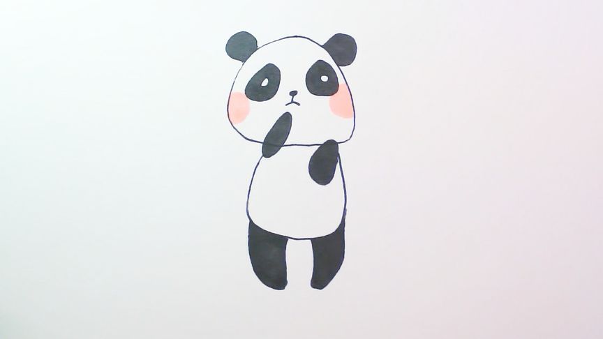 零基础学画简笔画之可爱小熊猫