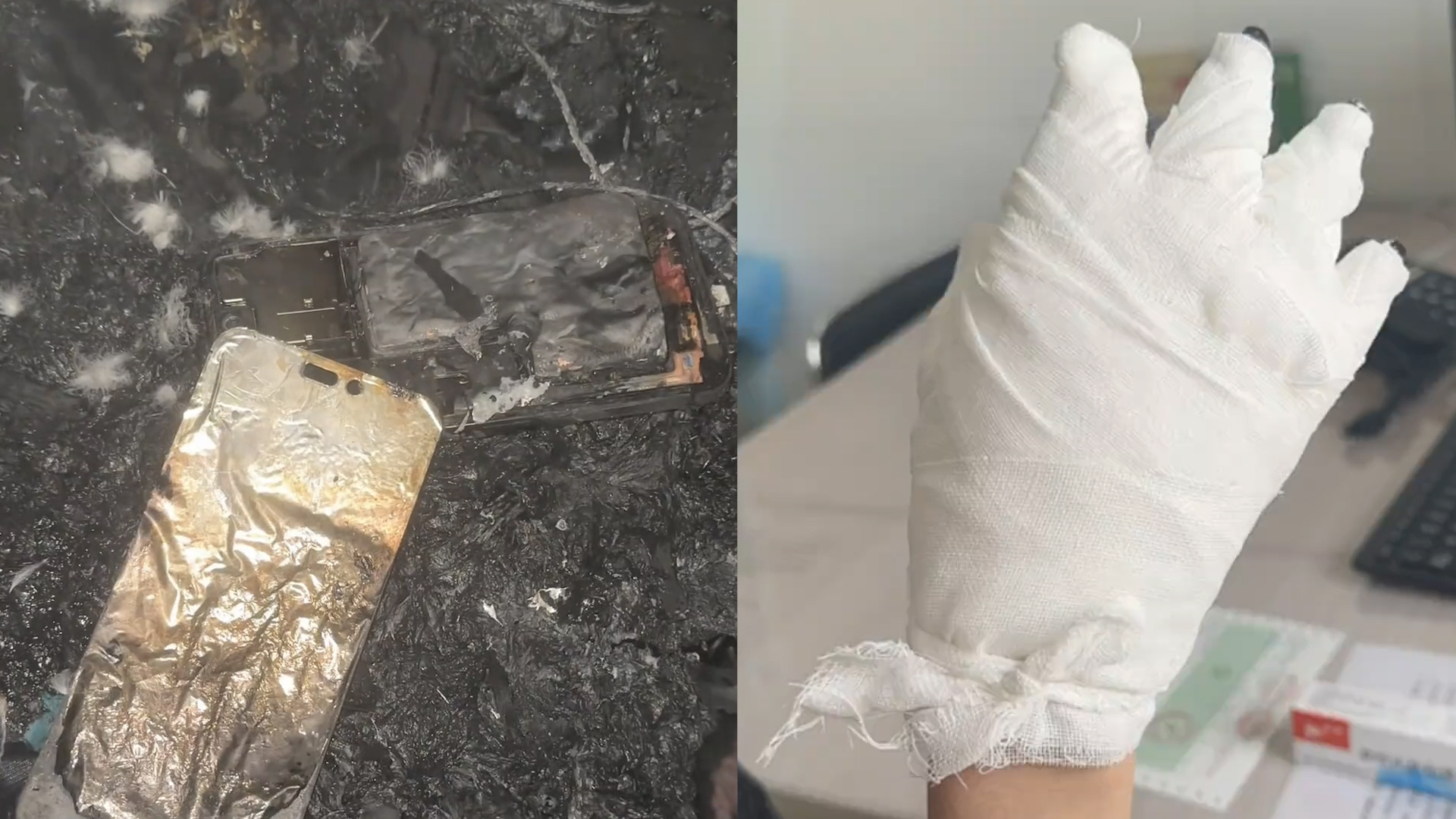 女子称苹果手机充电时自燃,点燃被子烧毁出租屋,苹果客服回应