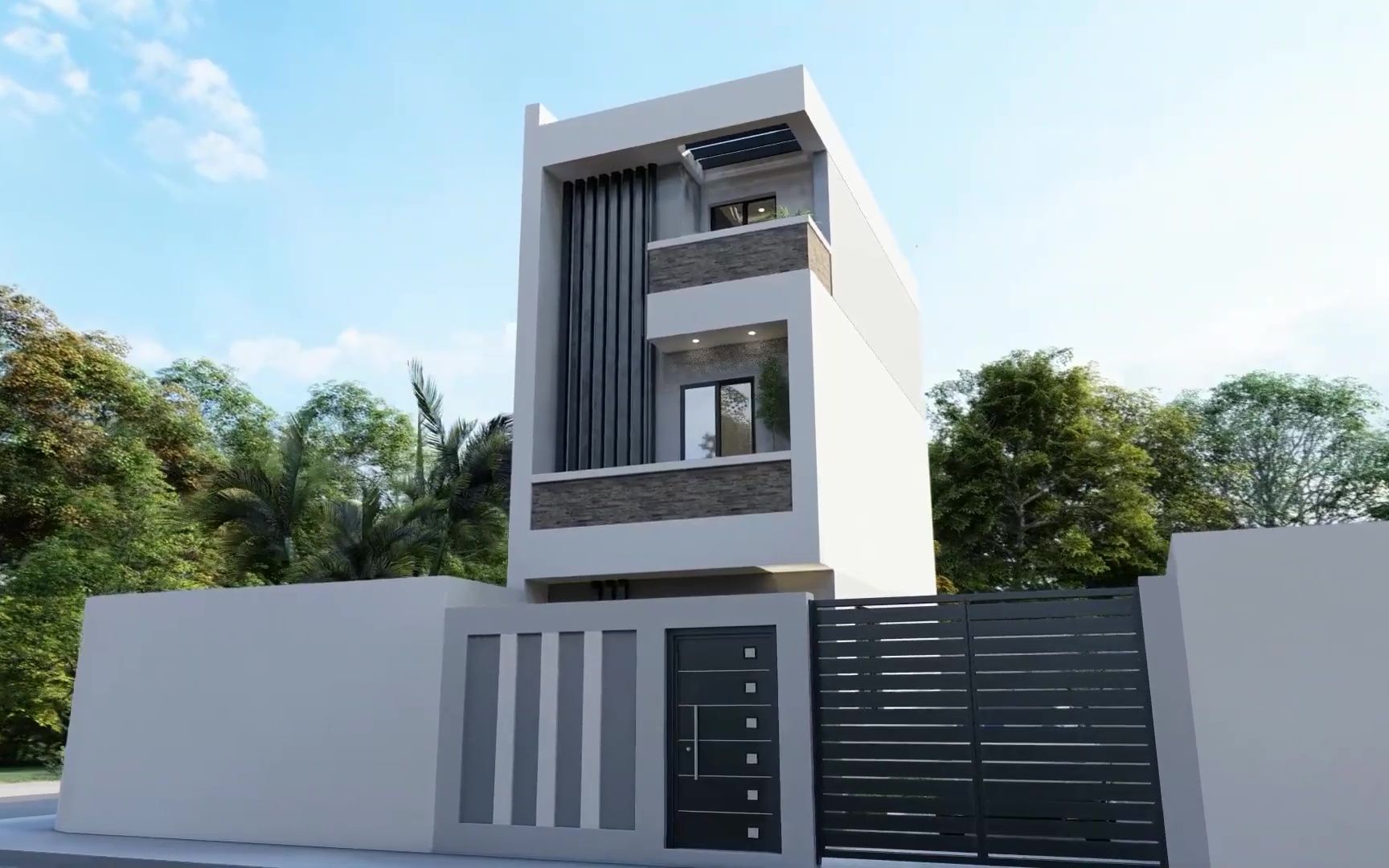 ...米3卧室三层别墅占地小空间大独家院设计合理施工简单有cad平面图