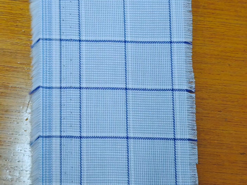纺织品面料检验分析学习 蓝白格子布～part1