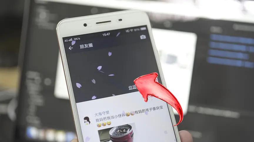 微信界面满屏樱花飘落,怎么做出来的?很简单快看看