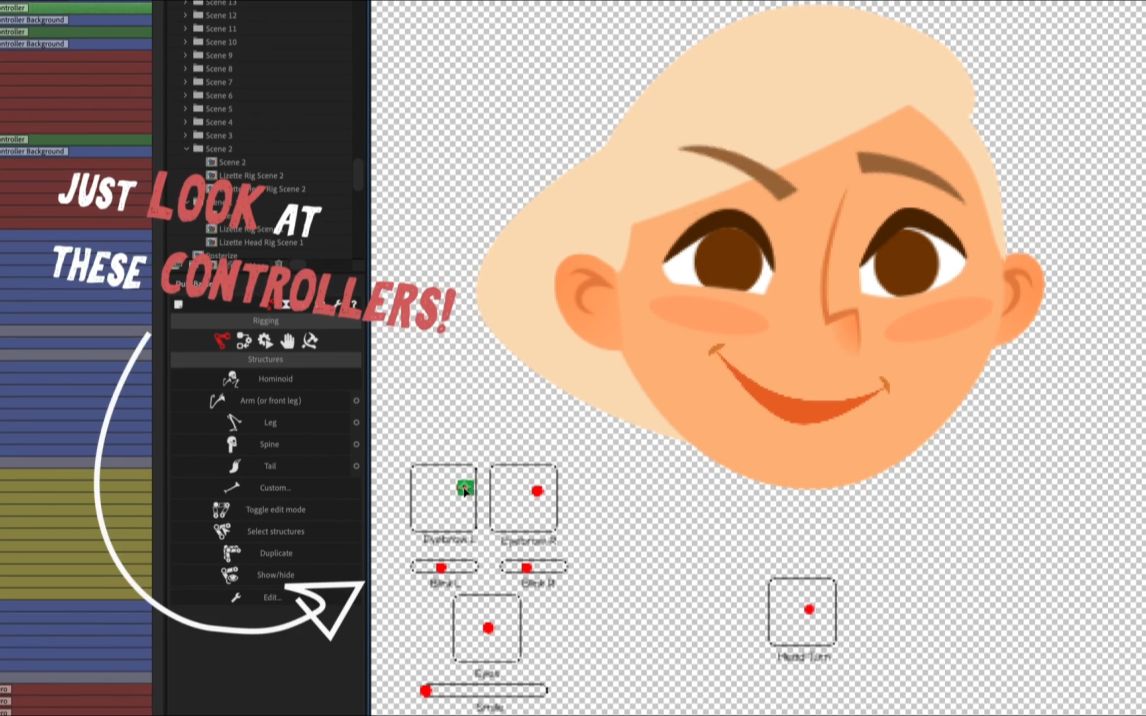 【Duik绑定演示】一手包办角色全身绑定