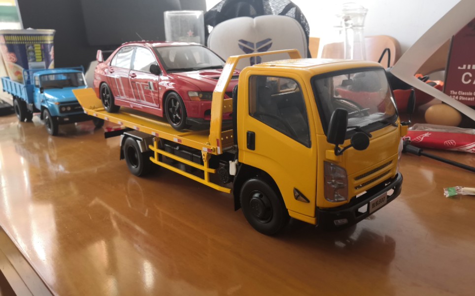1:18江铃凯瑞卡车模型 轻卡改装清障车模型 伟川 tiny