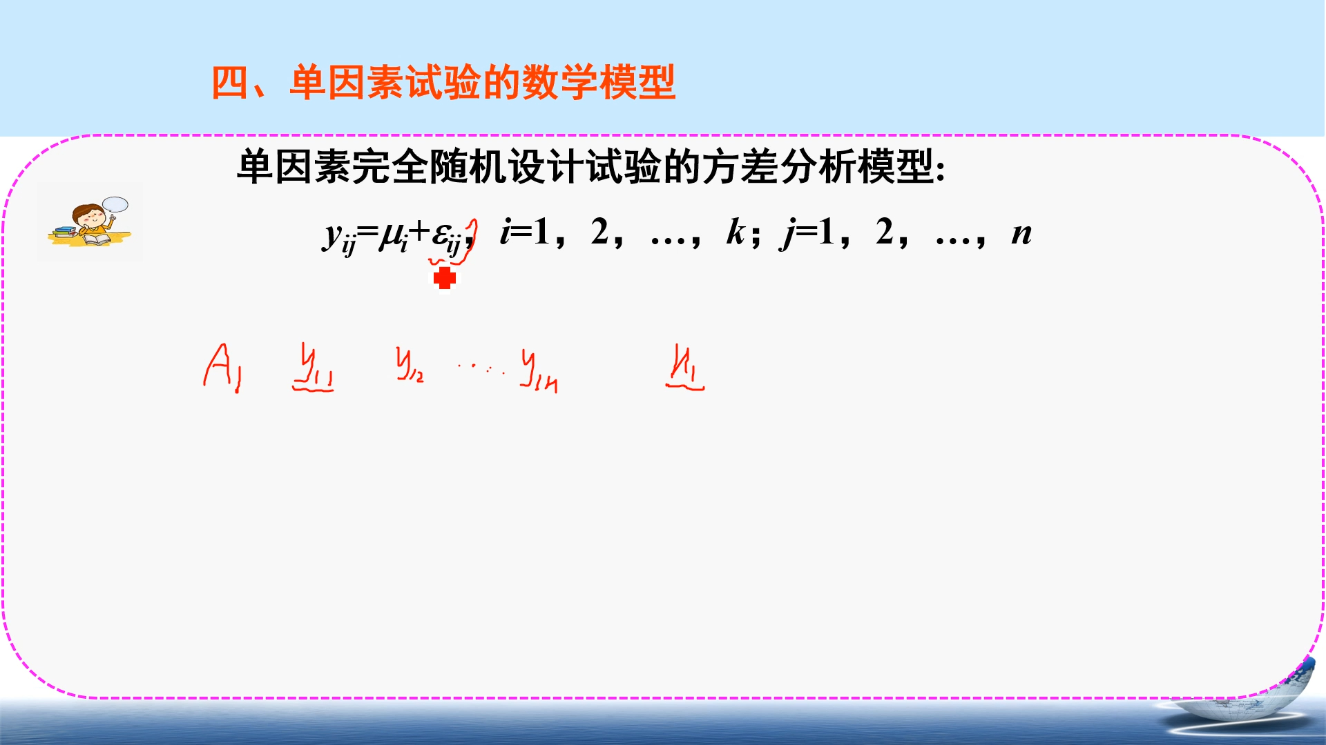 8.1.4 单因素试验的数学模型