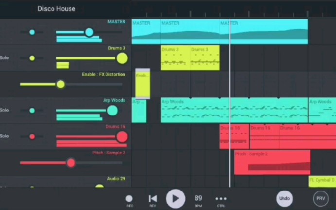零基础乐理小白在手机版FL studio上面自学第二天能做出什么曲子?