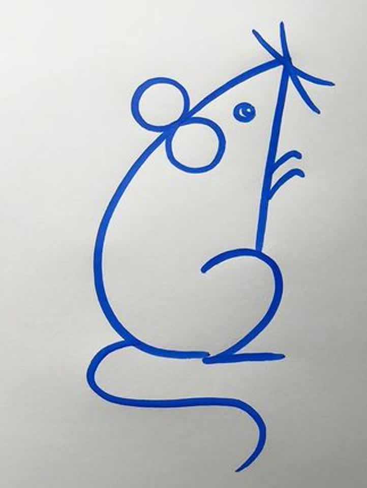 教你这样画小老鼠,小朋友一看就会