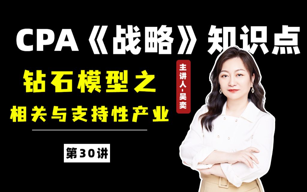 CPA《战略与风险》知识点之钻石模型-相关与支持性产业