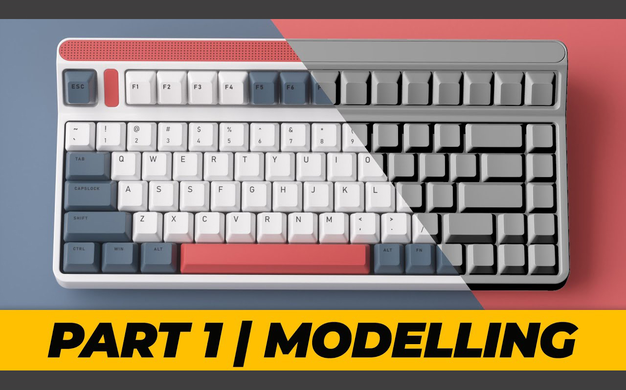 C4D建模教程-机械键盘-建模/渲染