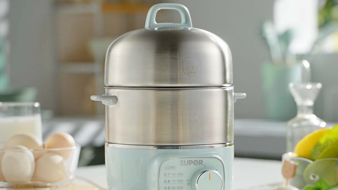苏泊尔 Z16YK858 煮蛋器|不锈钢小电蒸锅!可定时 + 自动断电,煮蛋 / ...