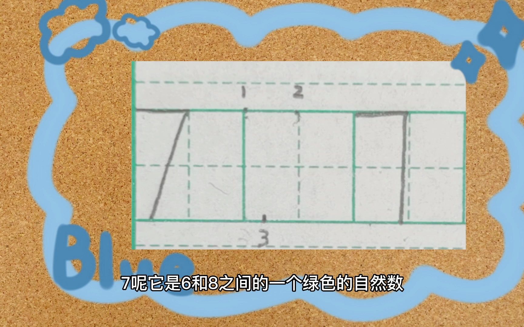 阿拉伯数字7的正确写法