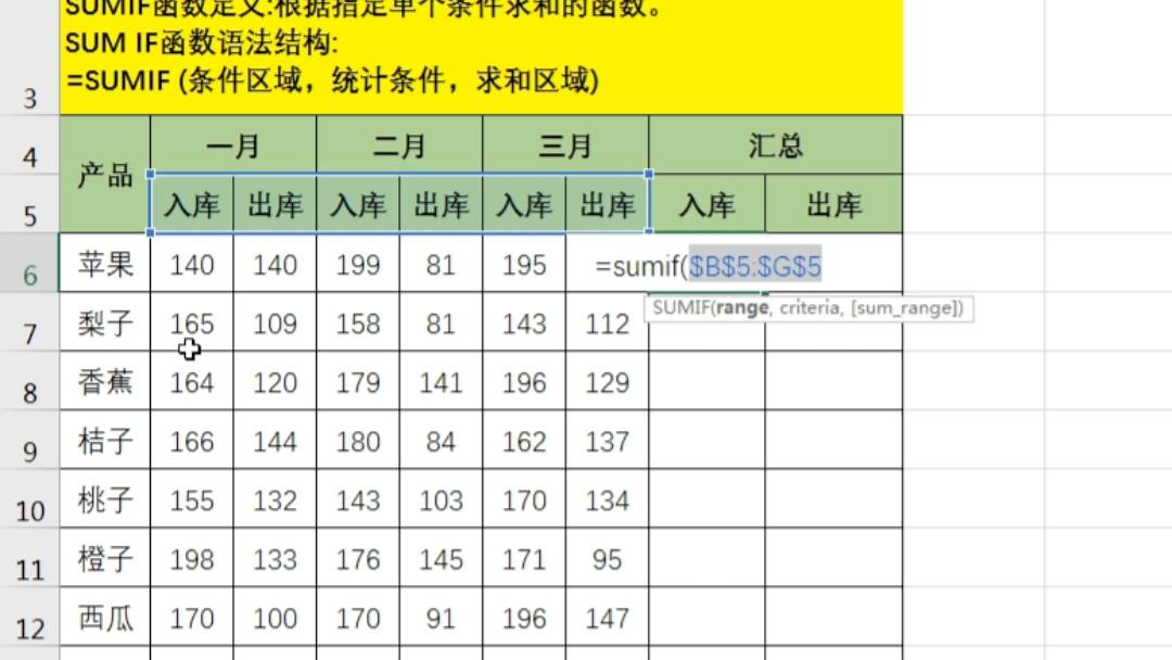 Excel函数系列SUMIF函数快速隔列求和