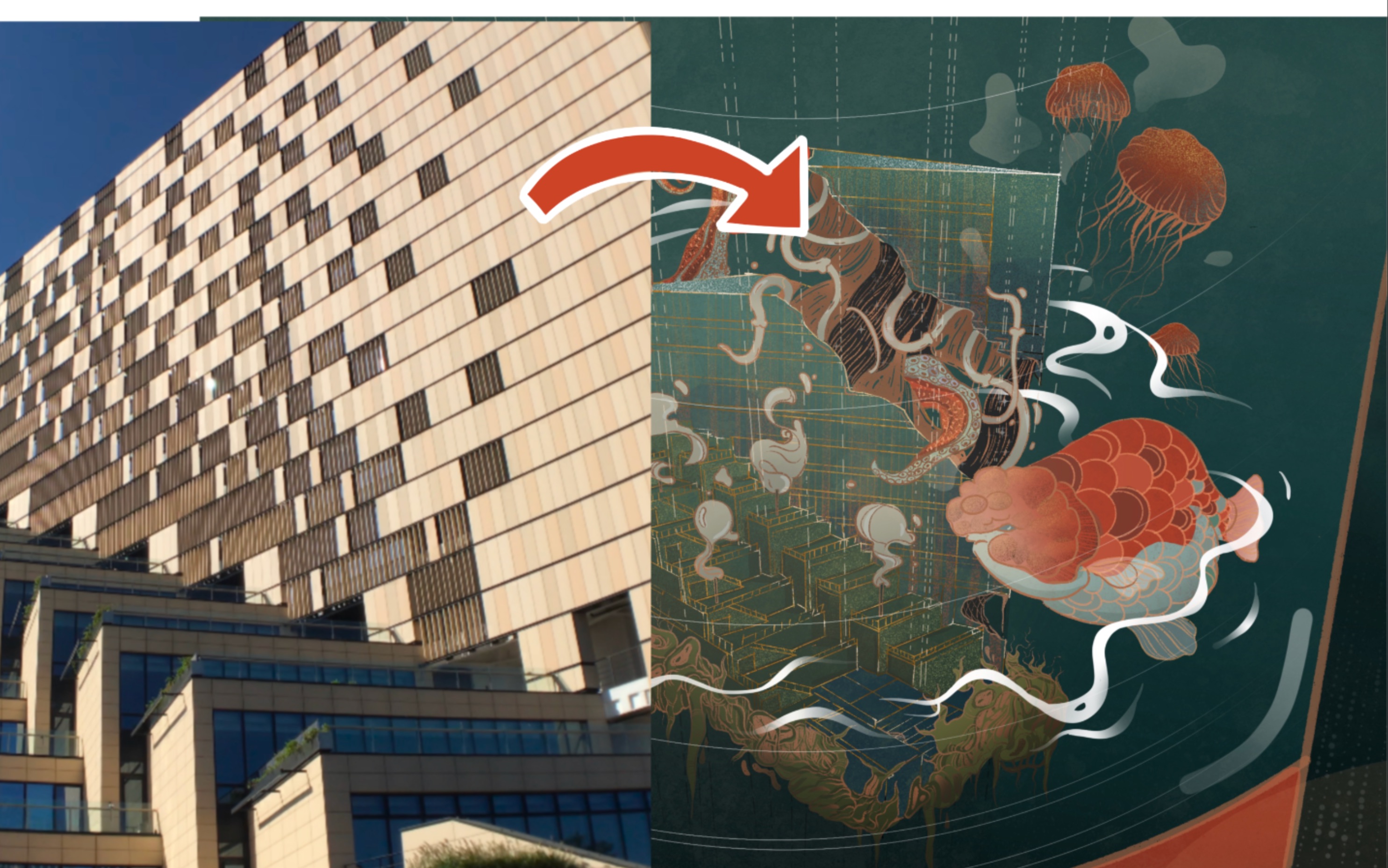 【IPAD pro】我把中国建筑设计院画成了这样!/原创建筑插画/procreate