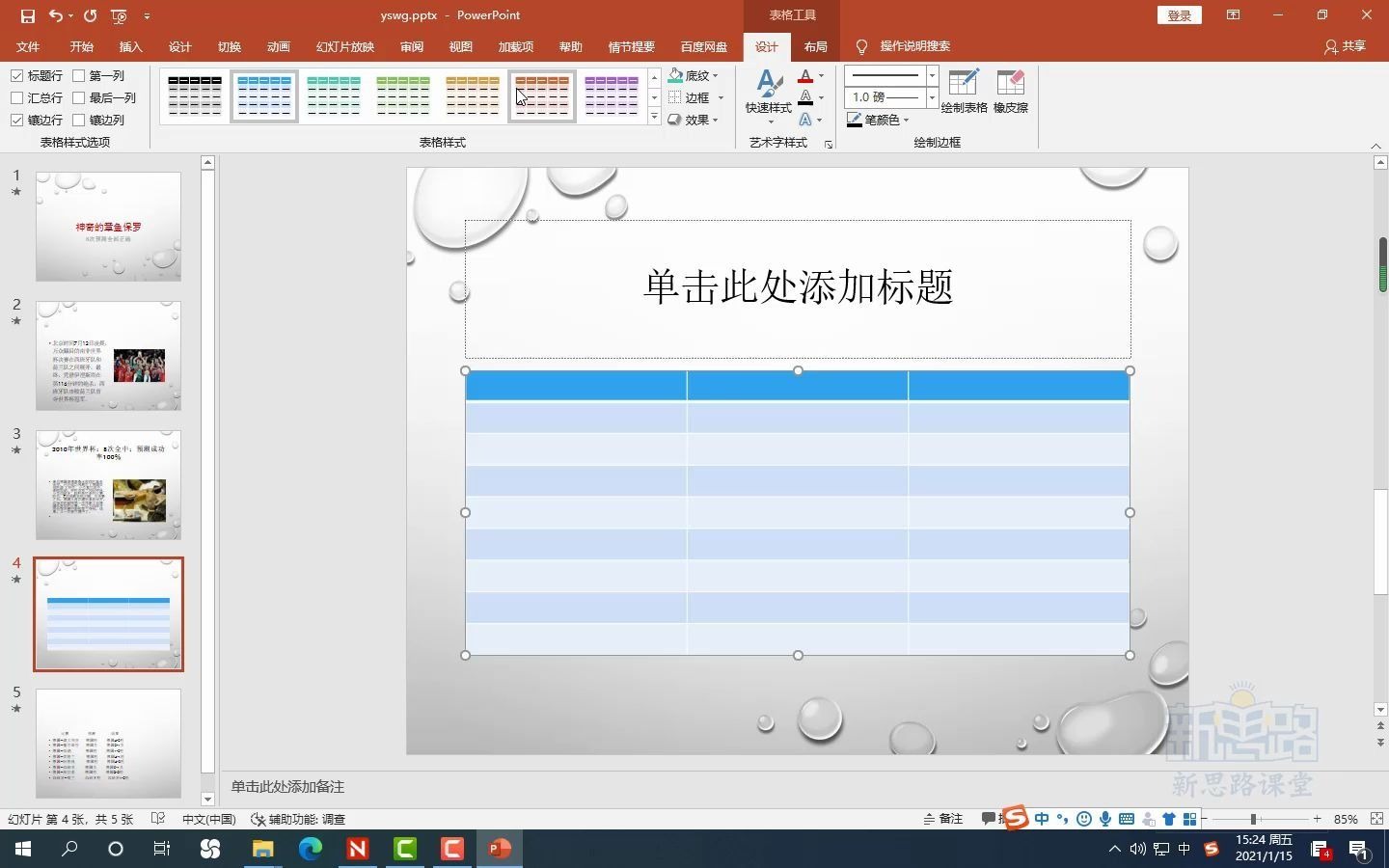 一级计算机基础及MS office应用 解题视频 第36套演示文稿题