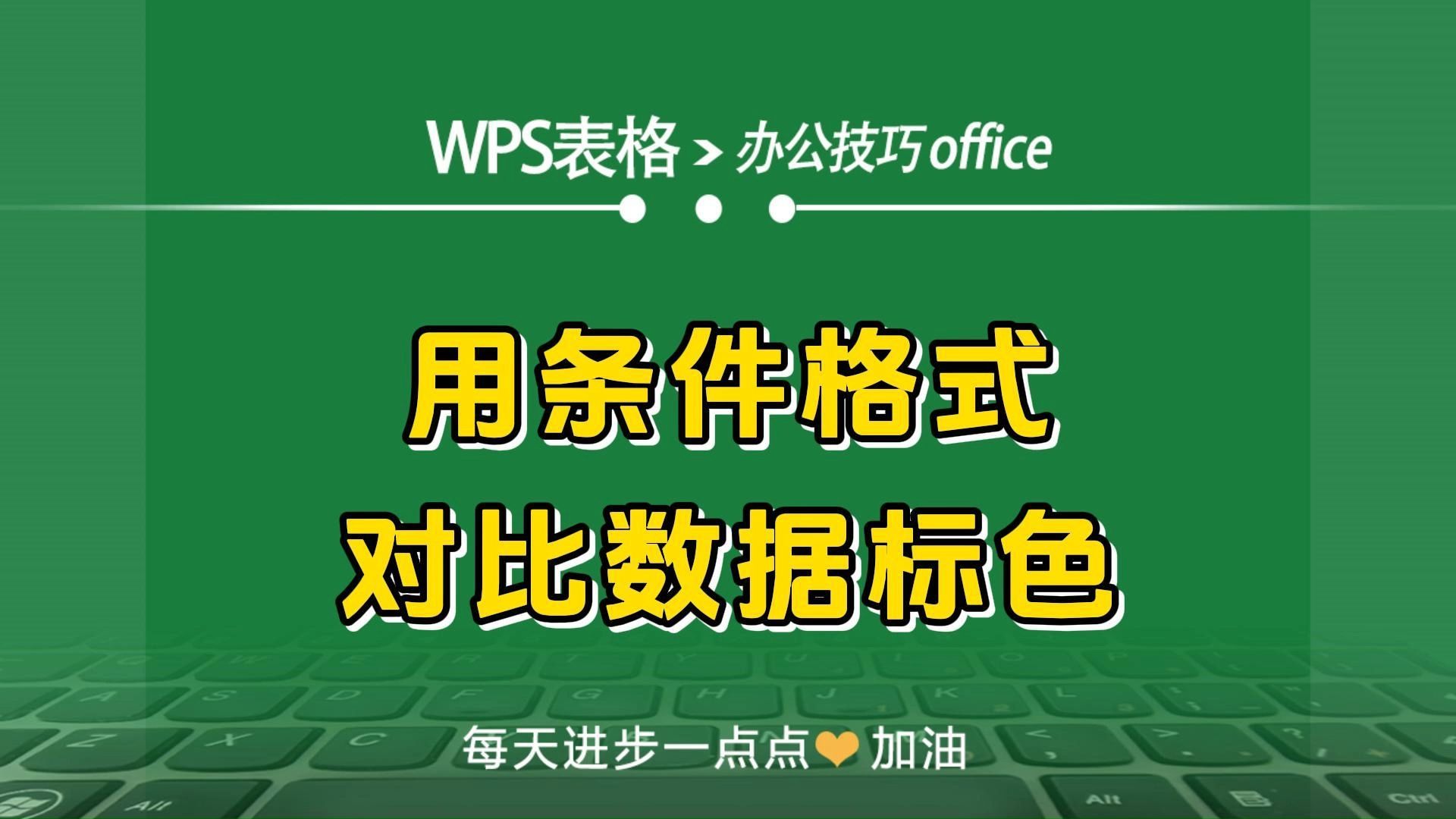 WPS表格中用条件格式来给对比的数据标颜色