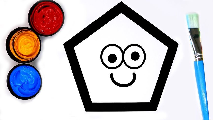 儿童简笔画:矩形五角星画画