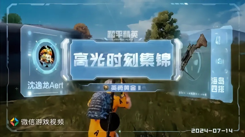 和平精英 微信游戏视频:高光时刻集锦,淘汰两名玩家获得胜利!