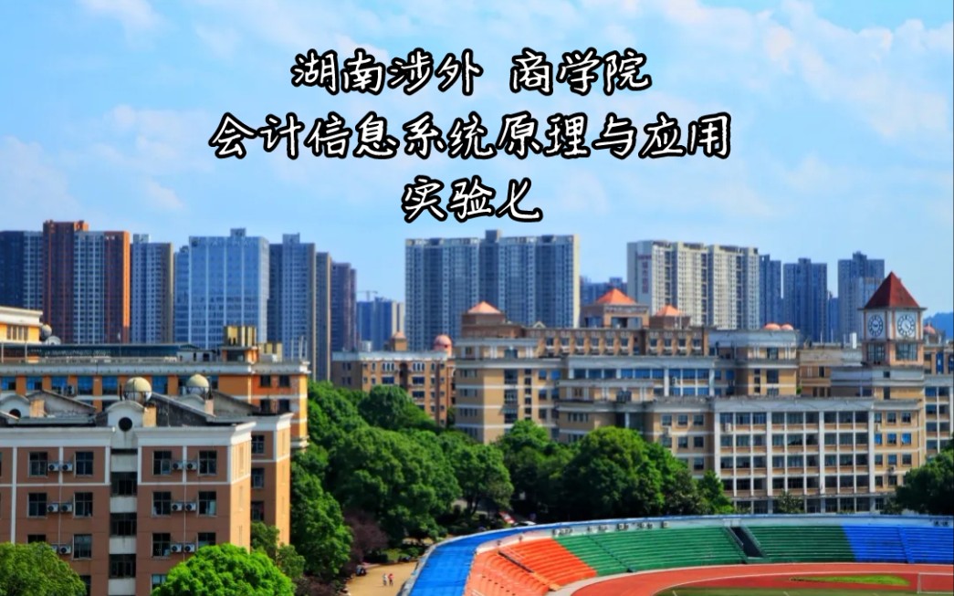 湖南涉外经济学院 商学院 会计学 《会计信息系统原理与应用》