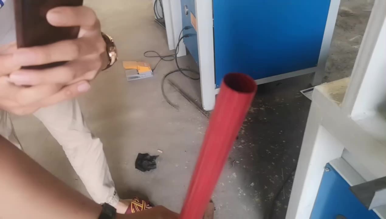 圆管压扁冲孔 手脚架冲孔机 圆管冲孔器